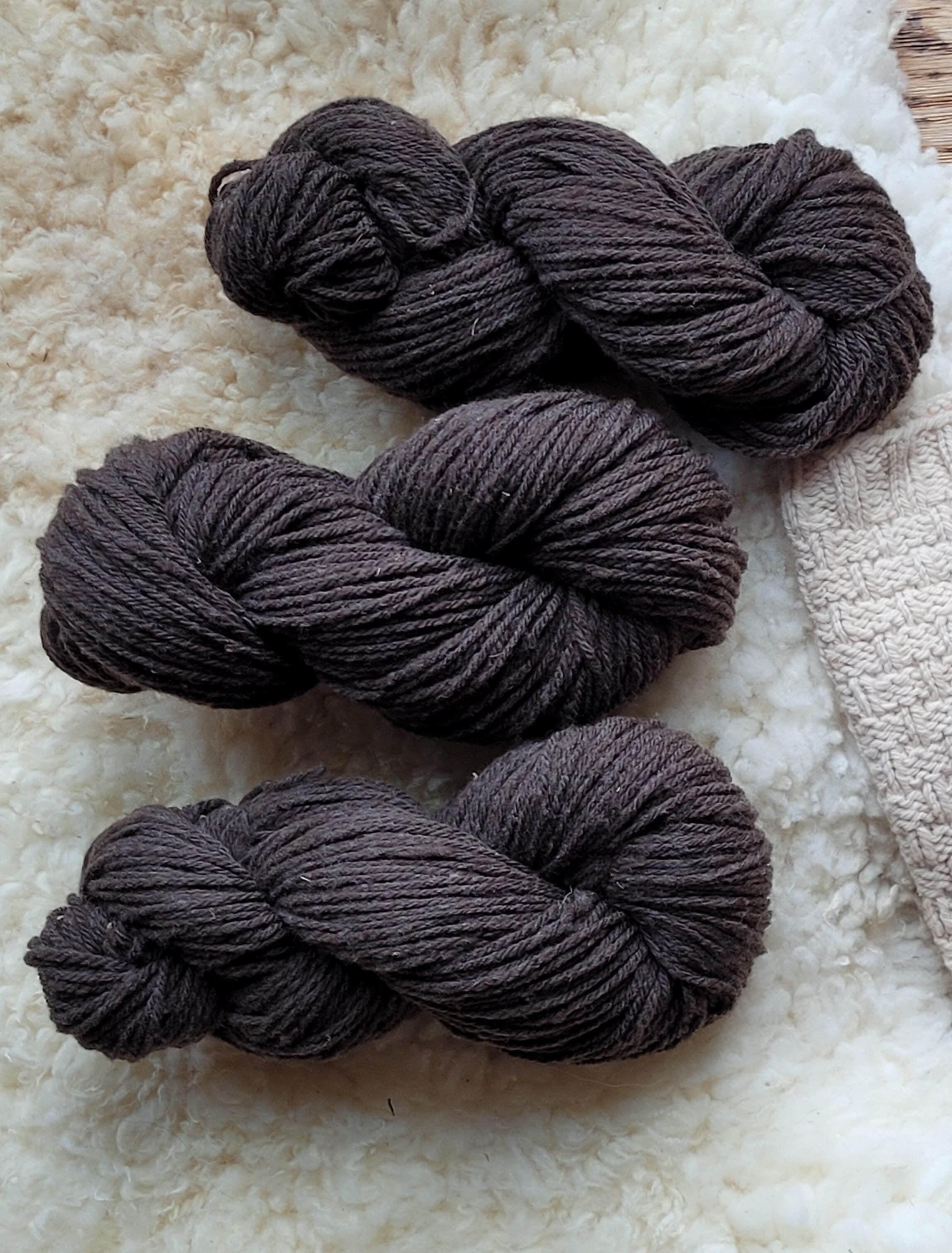 Taz's Natural Brown DK Weight Cormo Yarn | Dresow Family Farm